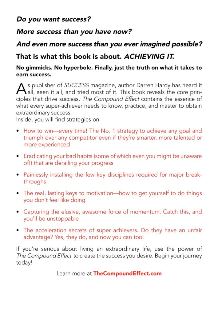 Compound Effect by Darren Hardy - Sowtastic